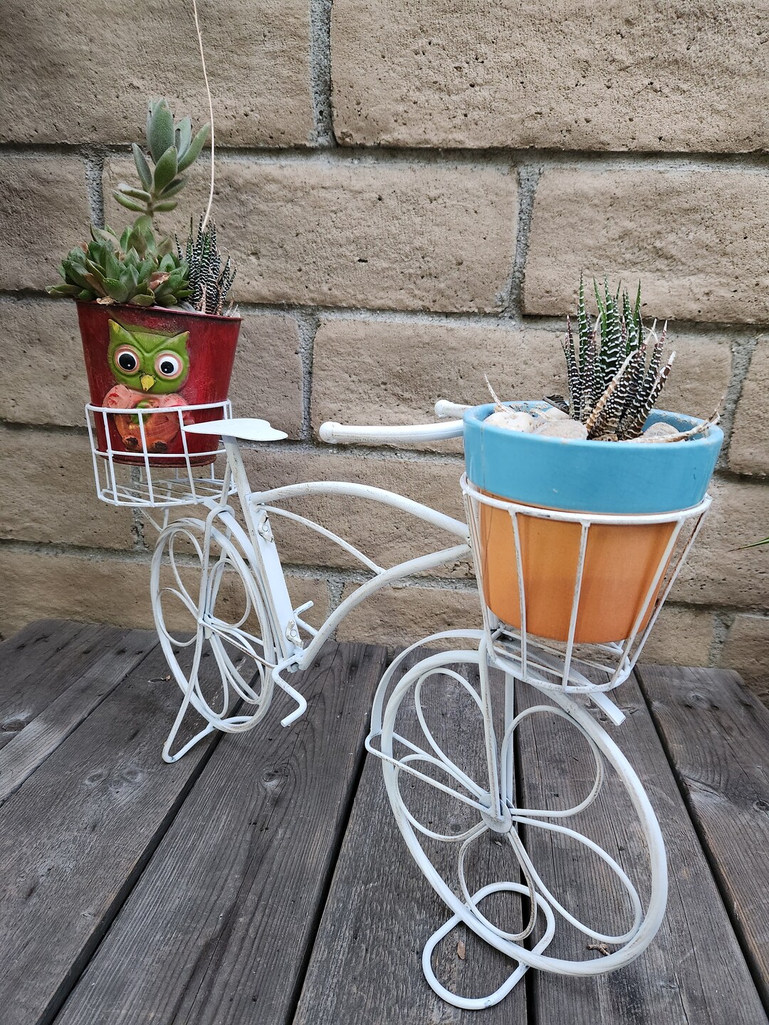 21.25 Length, Farmhouse Table Top Bike Planter, Garden Decor, CHOOSE ...