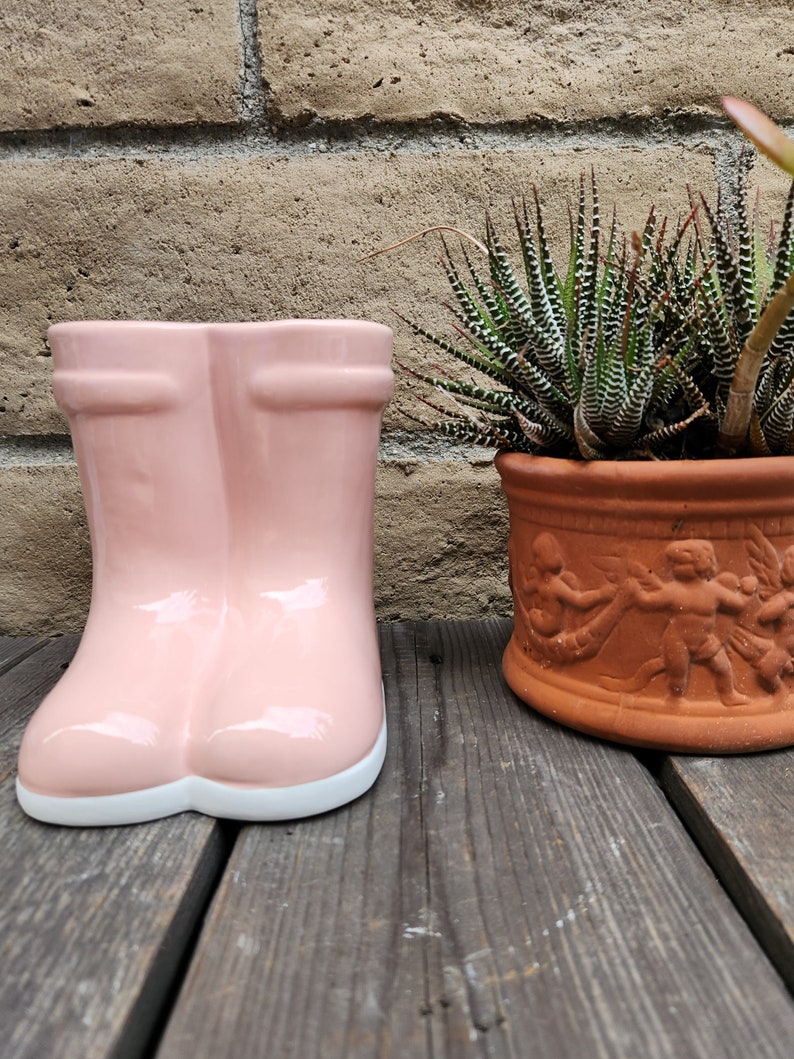 6.25 H, Small Rain Boot Vase/planter, Yard Art, Home Decor, CHOOSE ...
