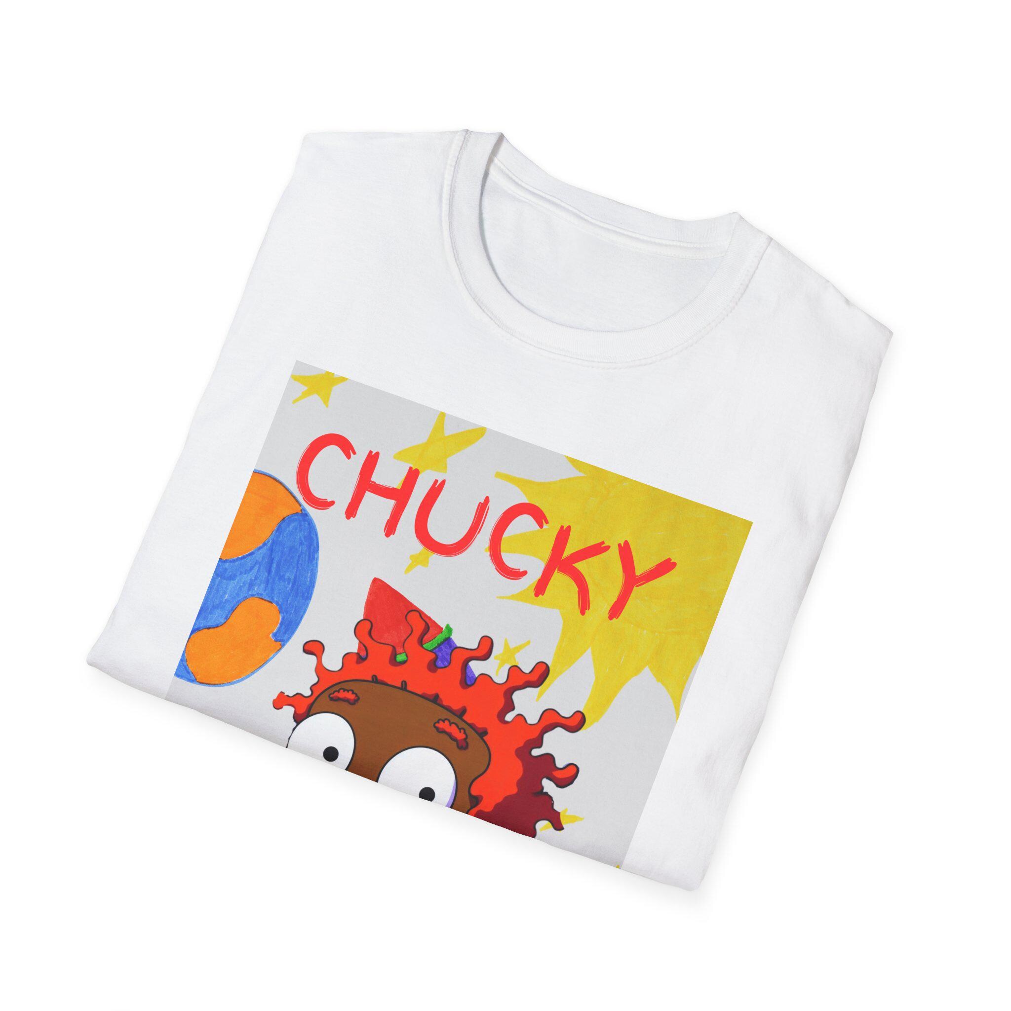 Black Chucky Finster Rugrats Kids Space Drawing Unisex Softstyle T ...