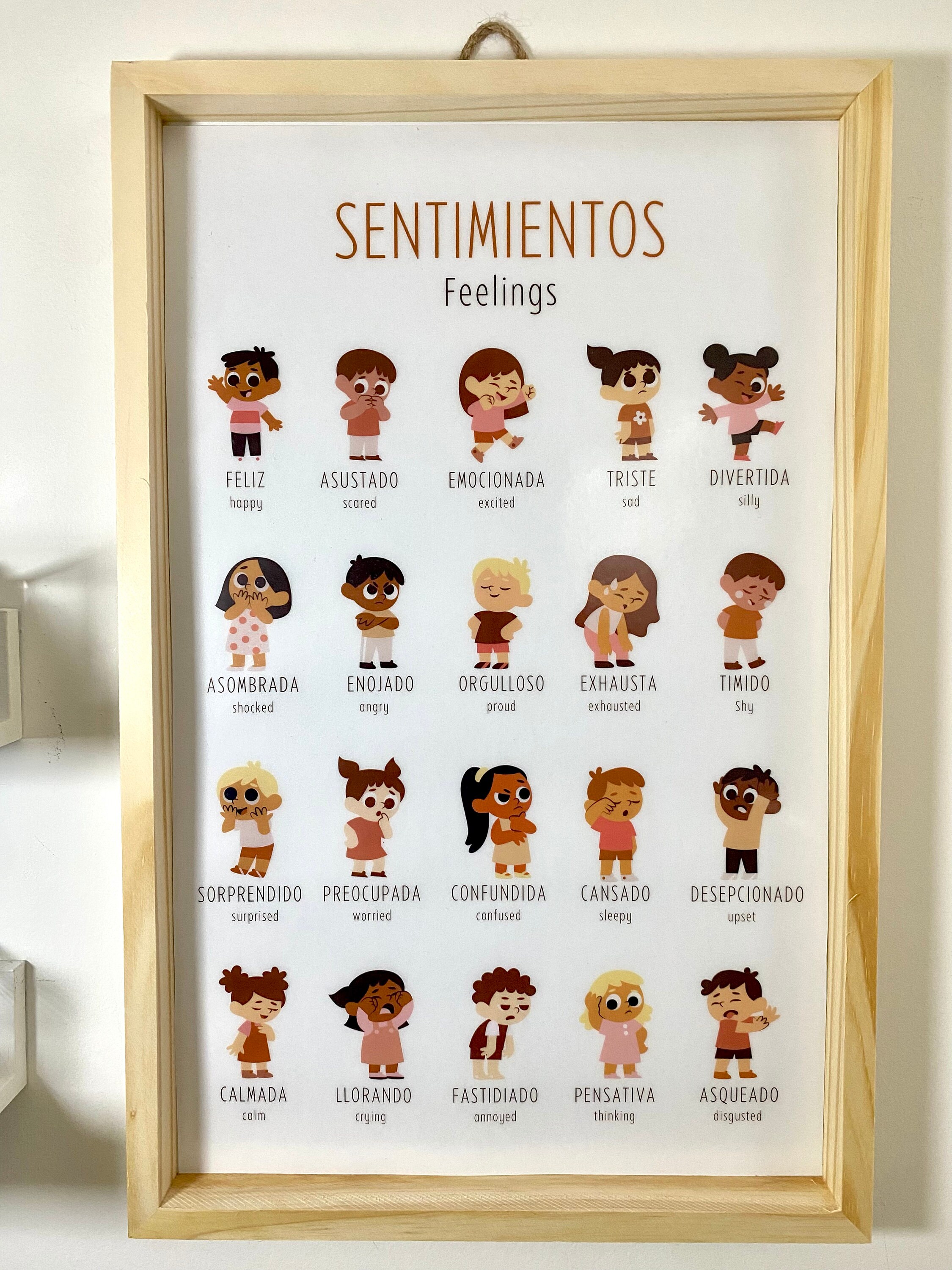 Los Sentimientos/ Feelings Educational Poster Bilingual - Etsy