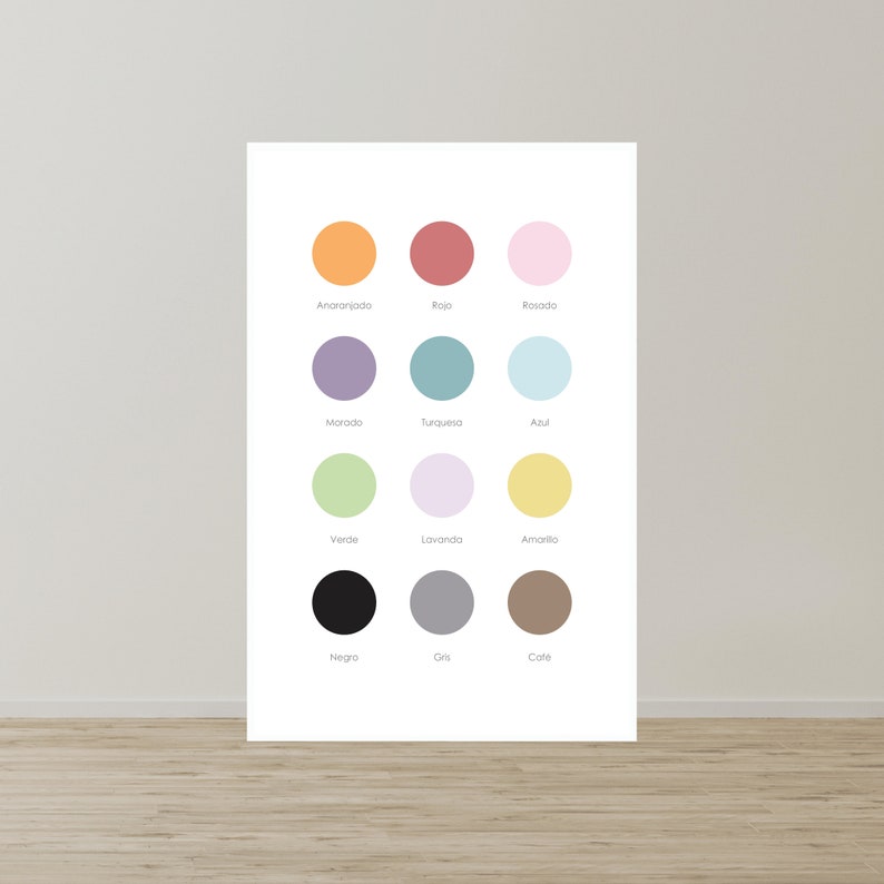 Poster De Colores Colors Poster Spanish 1pc - Etsy