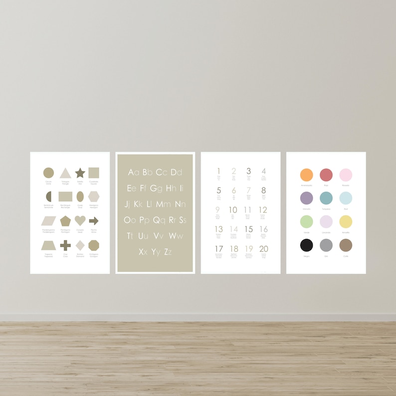 Poster De Colores Colors Poster Spanish 1pc - Etsy