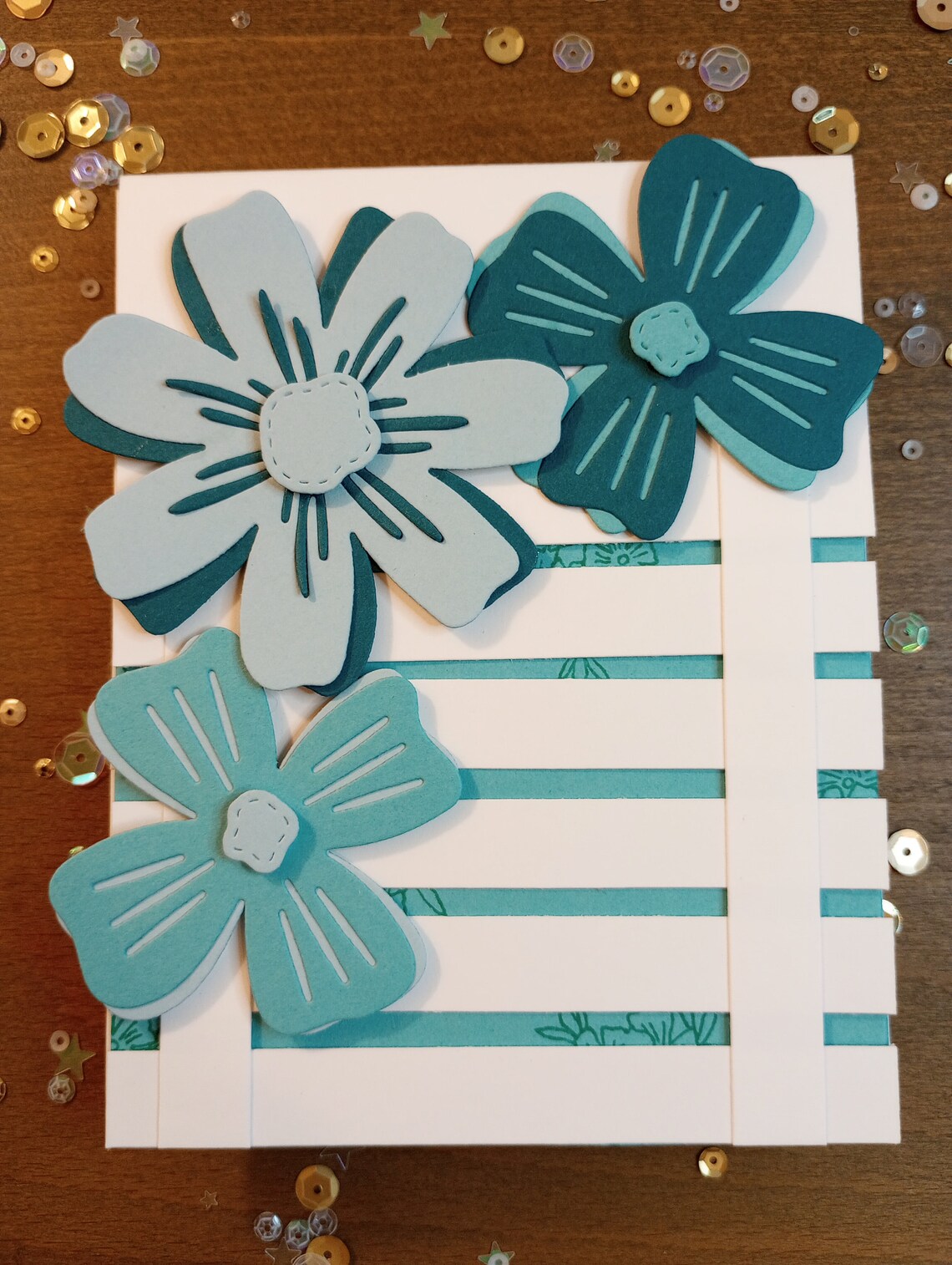 Lattice Split Greeting Card With Pocket, Handmade - Etsy