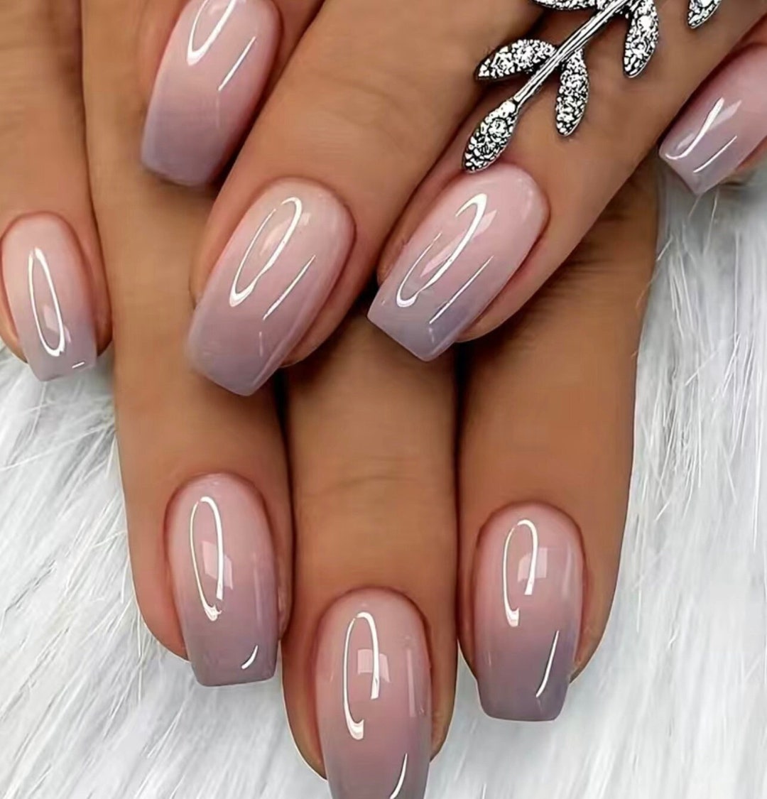 Beautiful Ballet Shape Gradient Press on Nails Various Gradient - Etsy