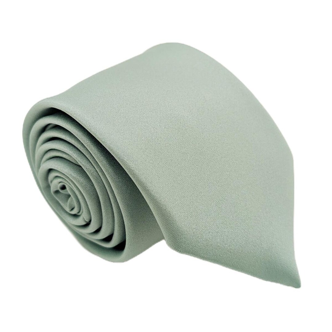 Seagrass Wedding Tie - Plain Wedding Ties - Sage Green Wedding - Groom ...