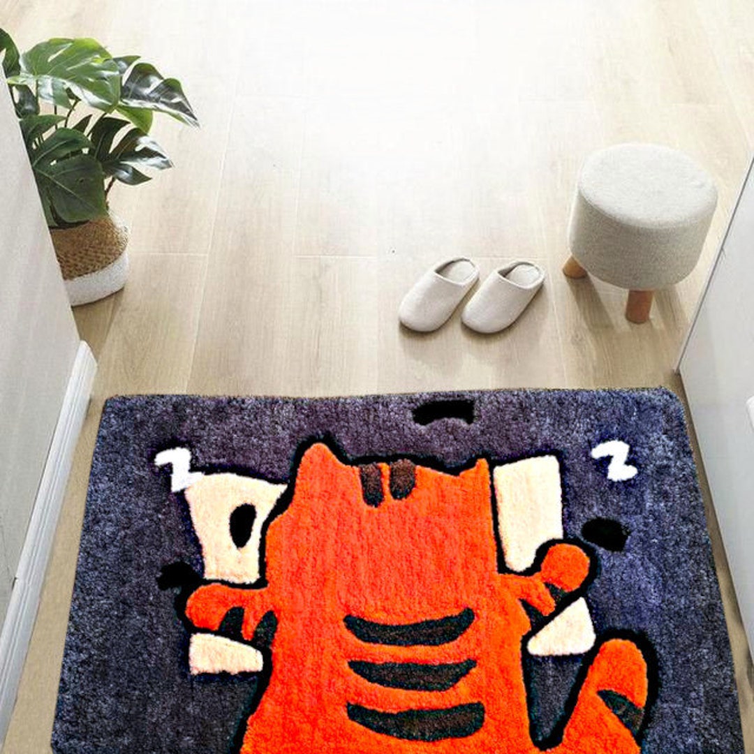 Custom Cat Design Tufted Rug Personalized 100% Acrylic Carpet Any ...