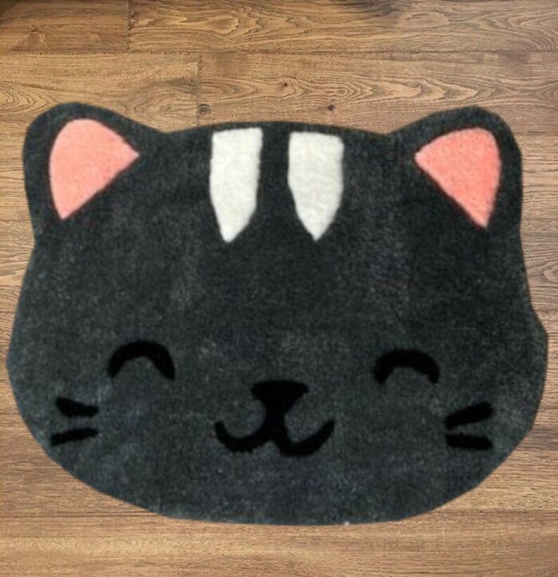 Custom Cat Head Shape Tufted Rug Personalized 100% Acrylic Carpet Any ...