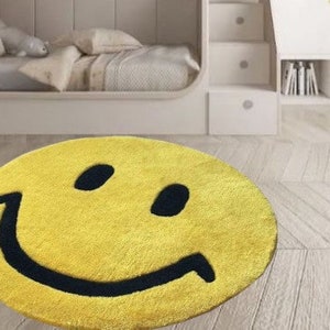 Custom Smiley Face Tufted Rug Personalized 100% Acrylic Carpet Any Size ...