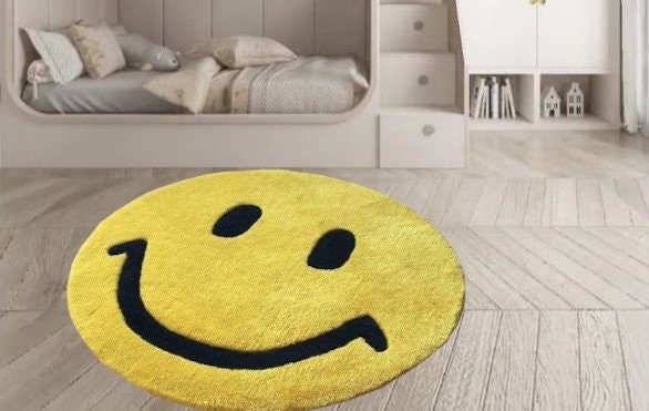 Custom Smiley Face Tufted Rug Personalized 100% Acrylic Carpet Any Size ...