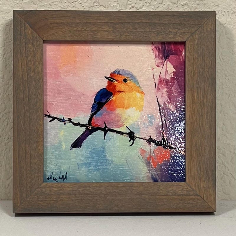 Blue Bird Art - Etsy