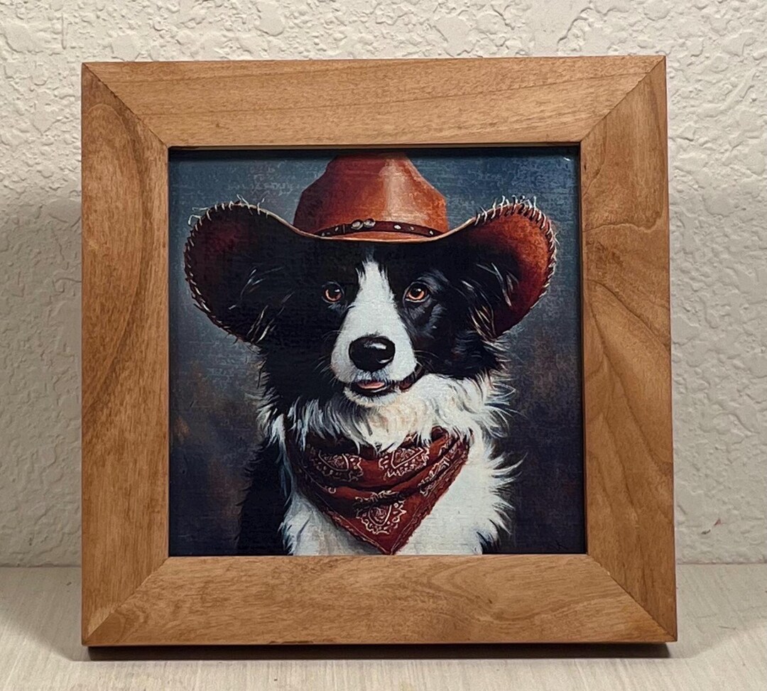 Framed Dog Print, Border Collie Art Print, Cowdog Art, Sheepdog Art ...