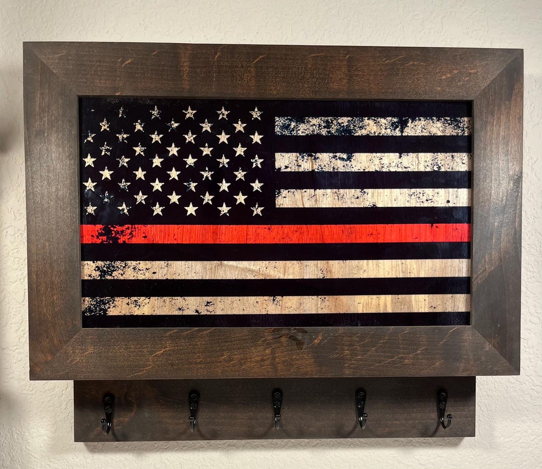 Concealment American Flag Print, Patriotic Art, Concealment Thin Red ...