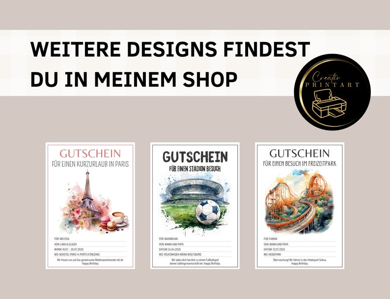 Gutschein Fotoshooting Vorlage zum Ausdrucken | Geschenkidee unvergessliche Erinnerung ...