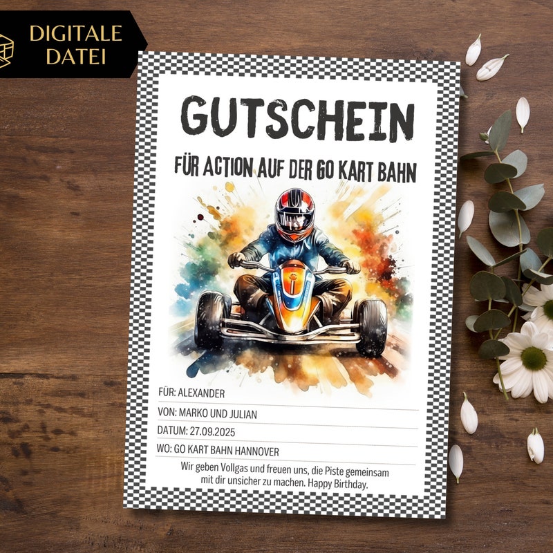 Go Kart Track Gift Card - 60+ Gift Ideas for 2025