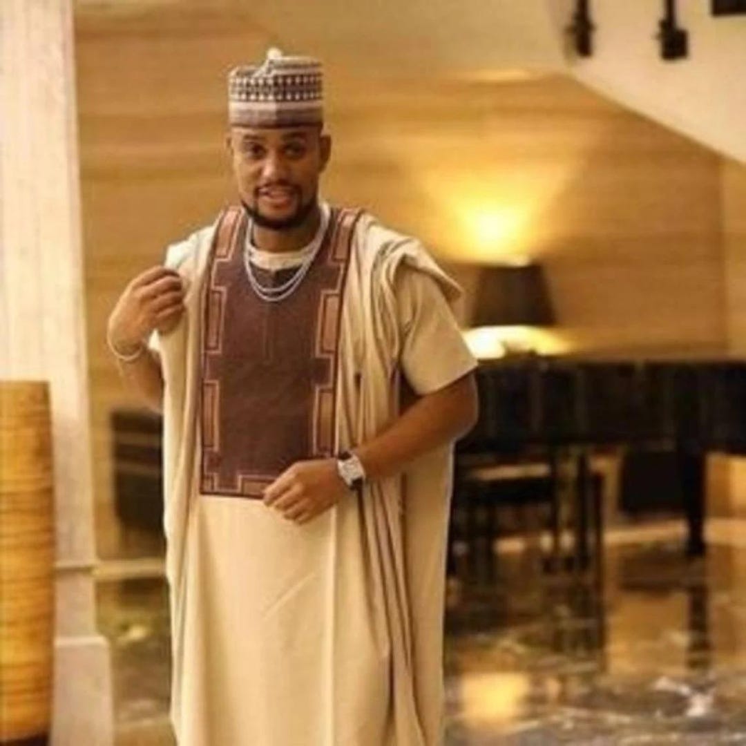 Navy Blue Agbada Babariga 3pieces Men's Kaftan African Clothing African ...