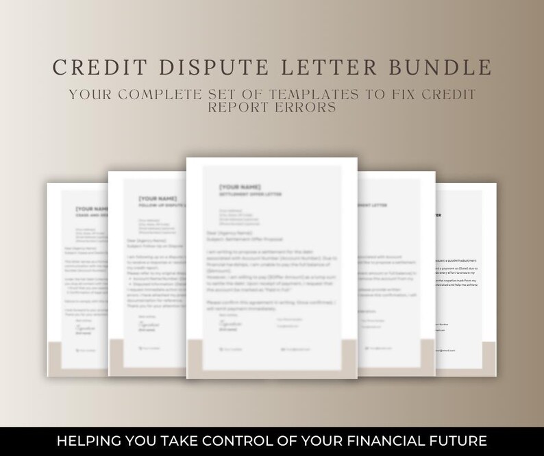 Credit Repair Dispute Letters Bundle | Editable Dispute Letters - Etsy