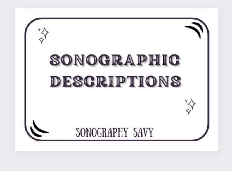 Sonographic Description Flash Cards (pocket Reference) Ultrasound ...