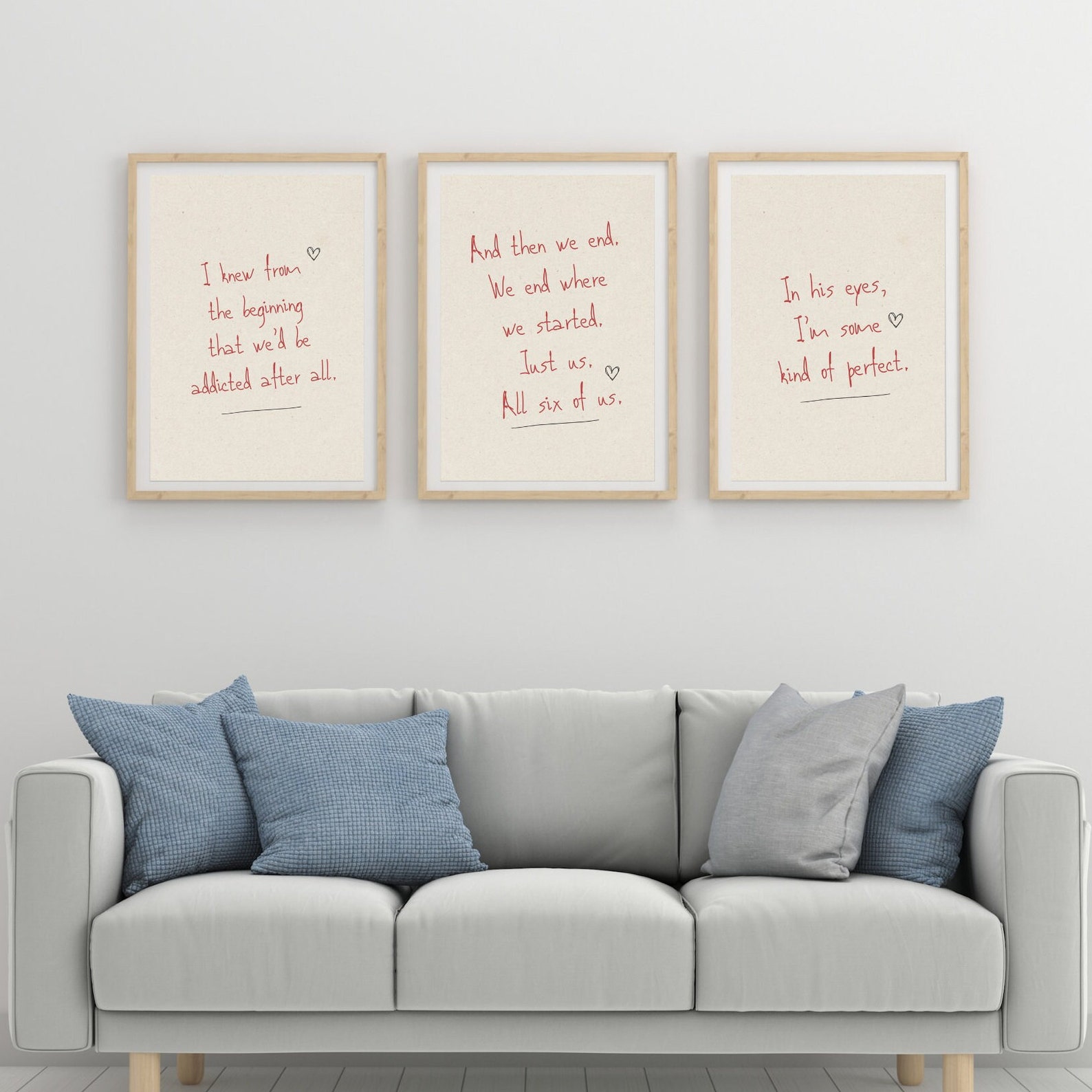 SET OF 3 Addicted Series Wall Art | Book Art Digital Prints | Addicted ...