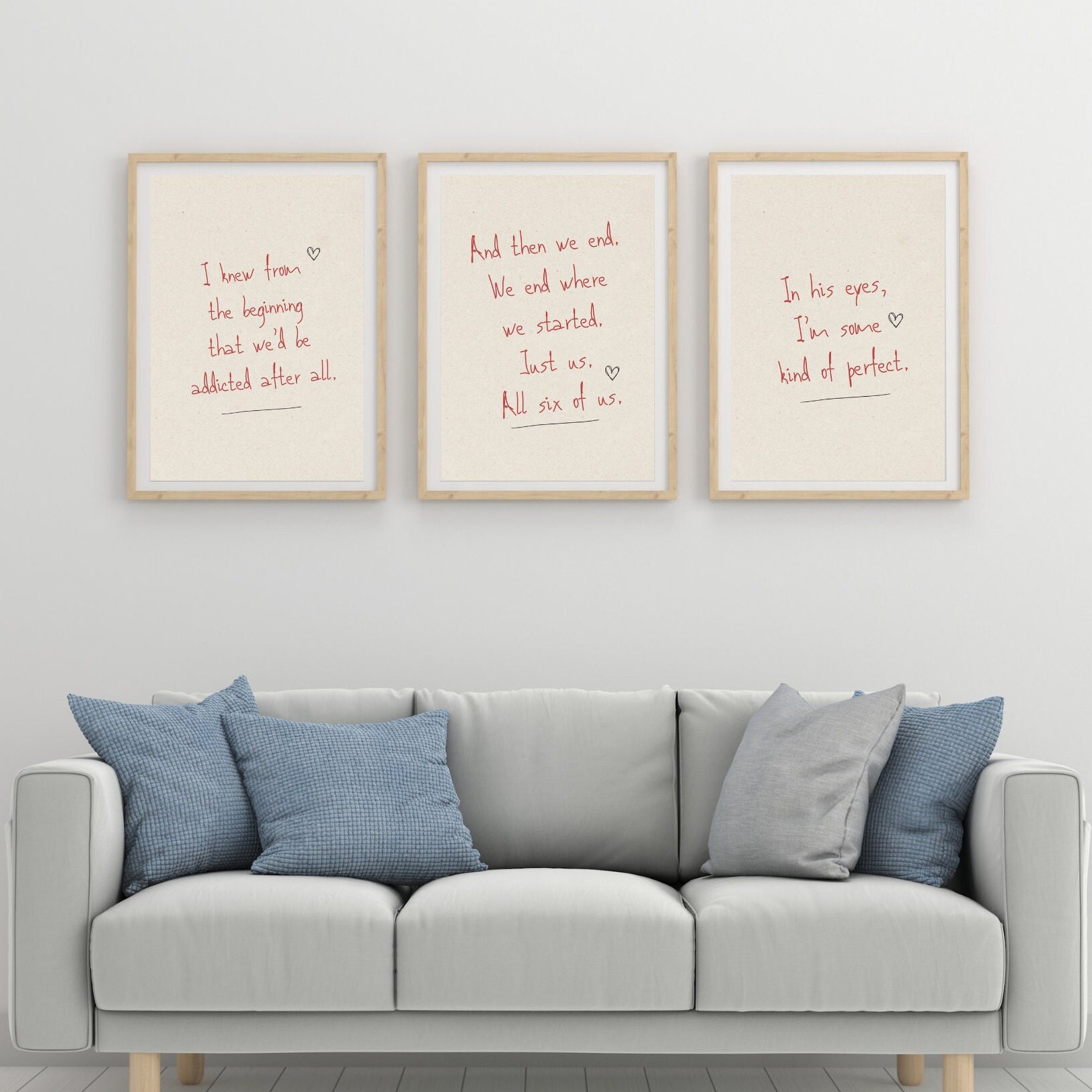 SET OF 3 Addicted Series Wall Art | Book Art Digital Prints | Addicted ...