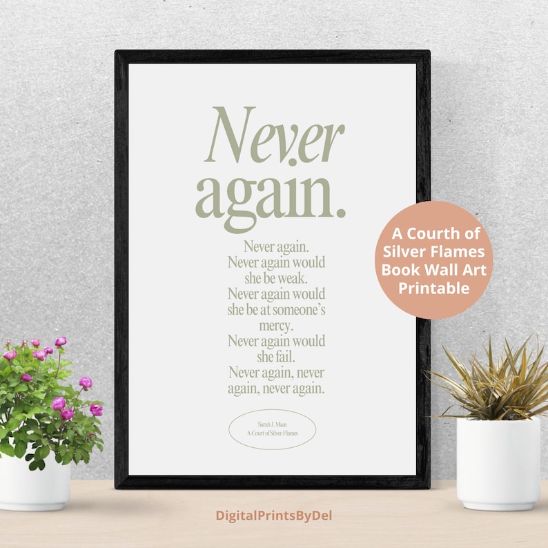 ACOTAR Wall Art | Book Art Digital Prints | A Court of Silver Flames ...