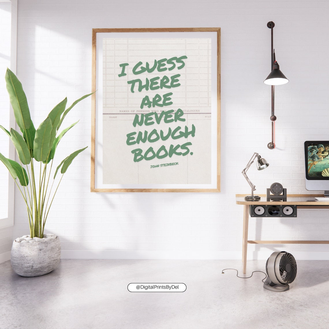 John Steinbeck Quote Wall Art | Book Wall Art | Bookshelf Prints | Book ...