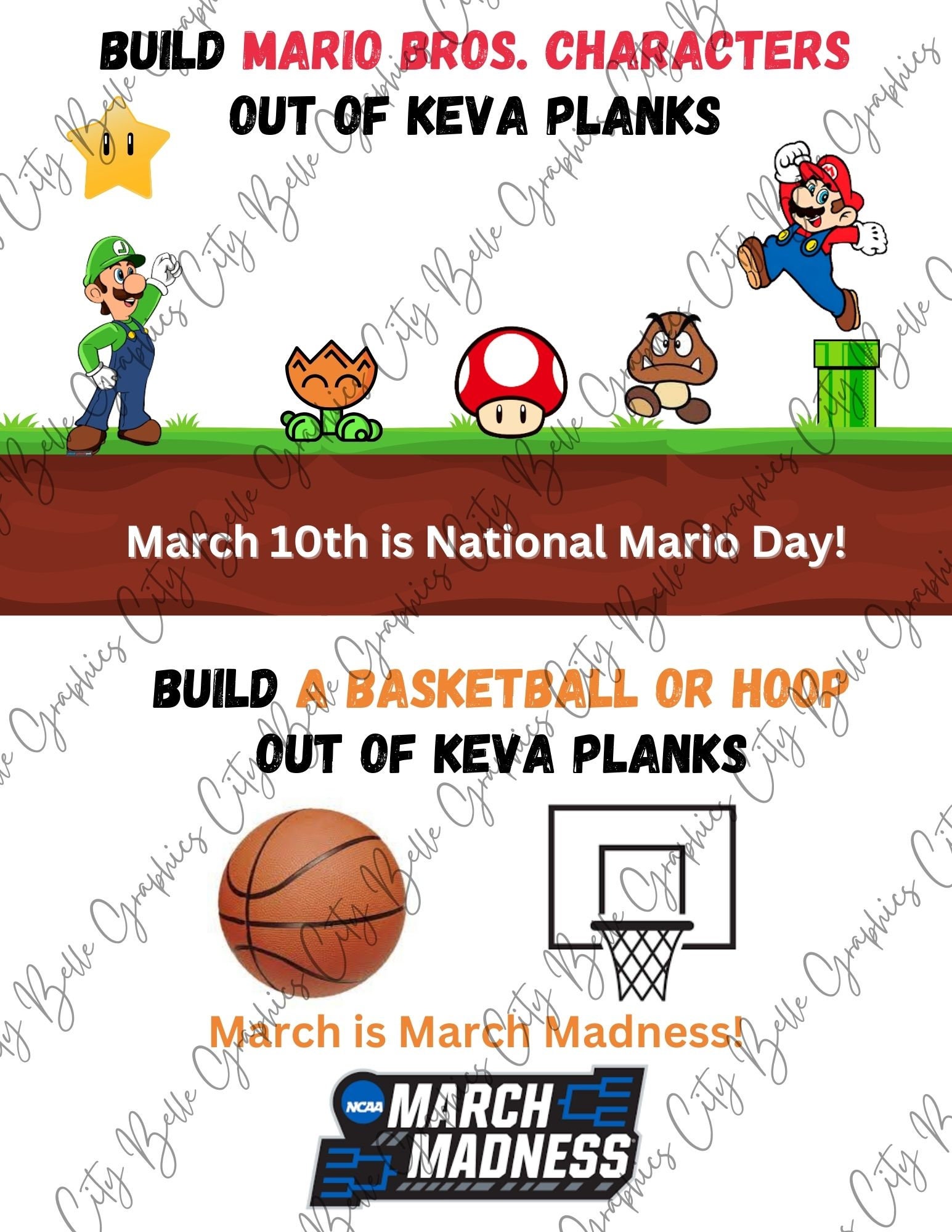KEVA Plank Challenge Cards for March Holidays and Special Events - Etsy