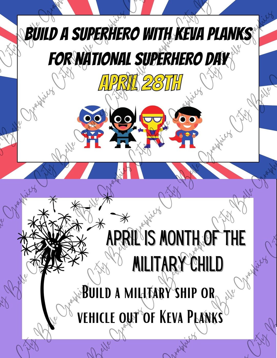 KEVA Plank Challenge Cards for April Holidays and Events - Etsy