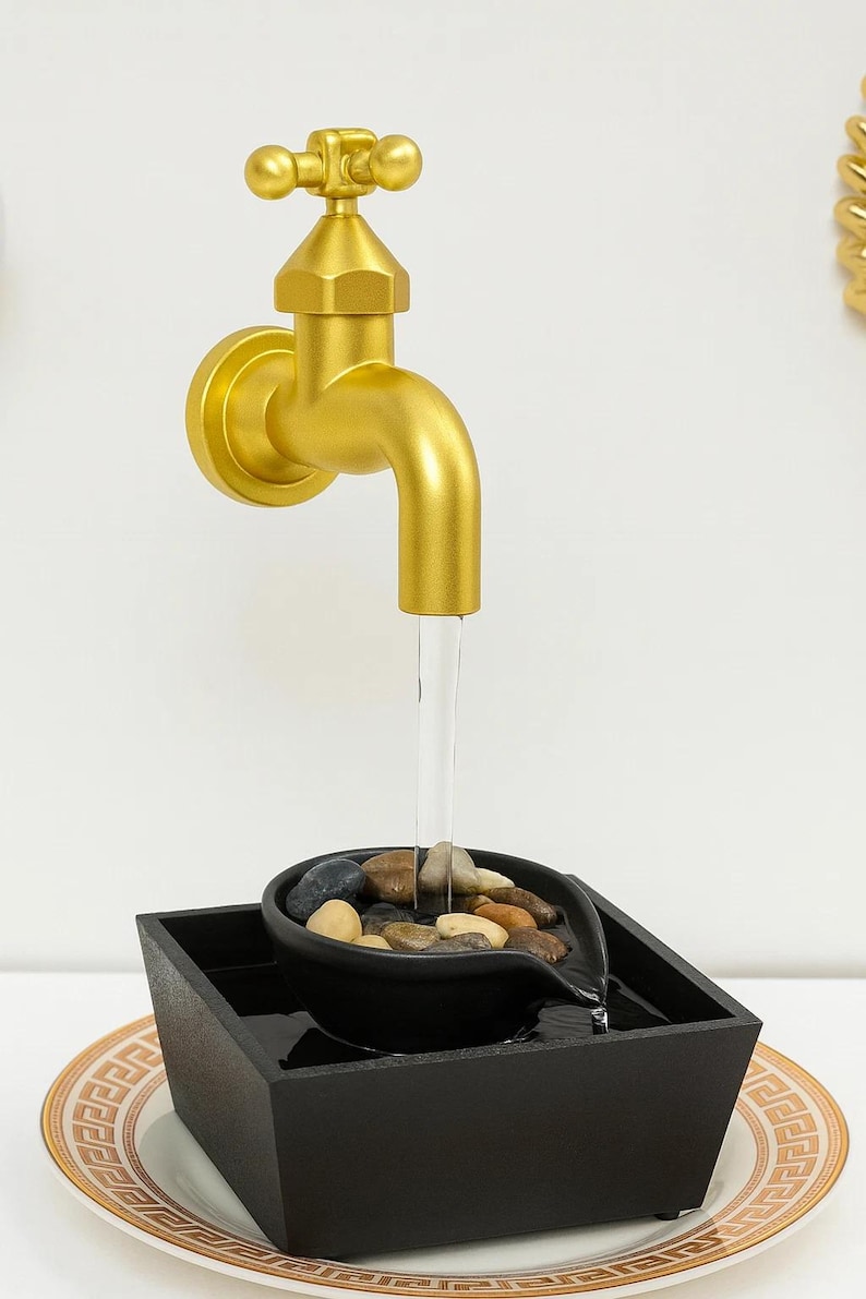 Floating Faucet Tabletop Fountain: Zen USB Indoor Water Feature With ...