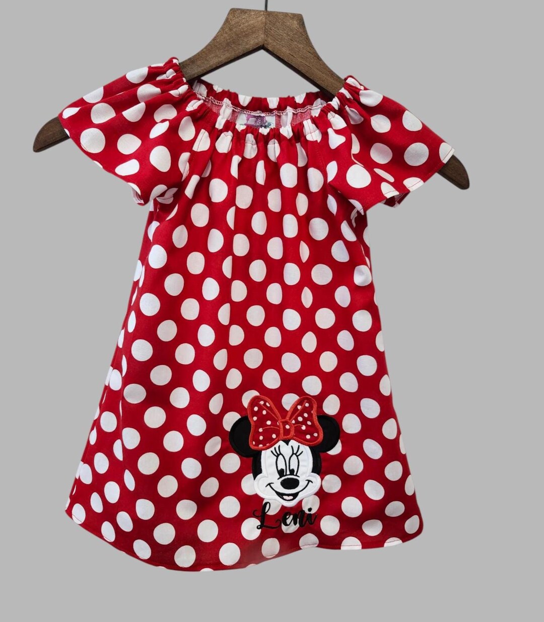 Minnie Personalized Dress: Red Polka Dot Minnie Girls Dress - Minnie ...