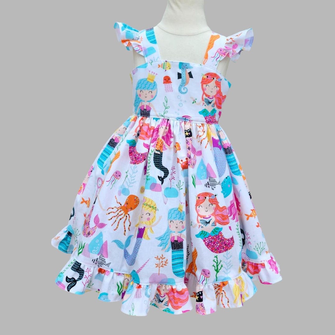 Mermaid Dress - Under the Sea Girls Dress - Mermaid Toddler Cruise ...
