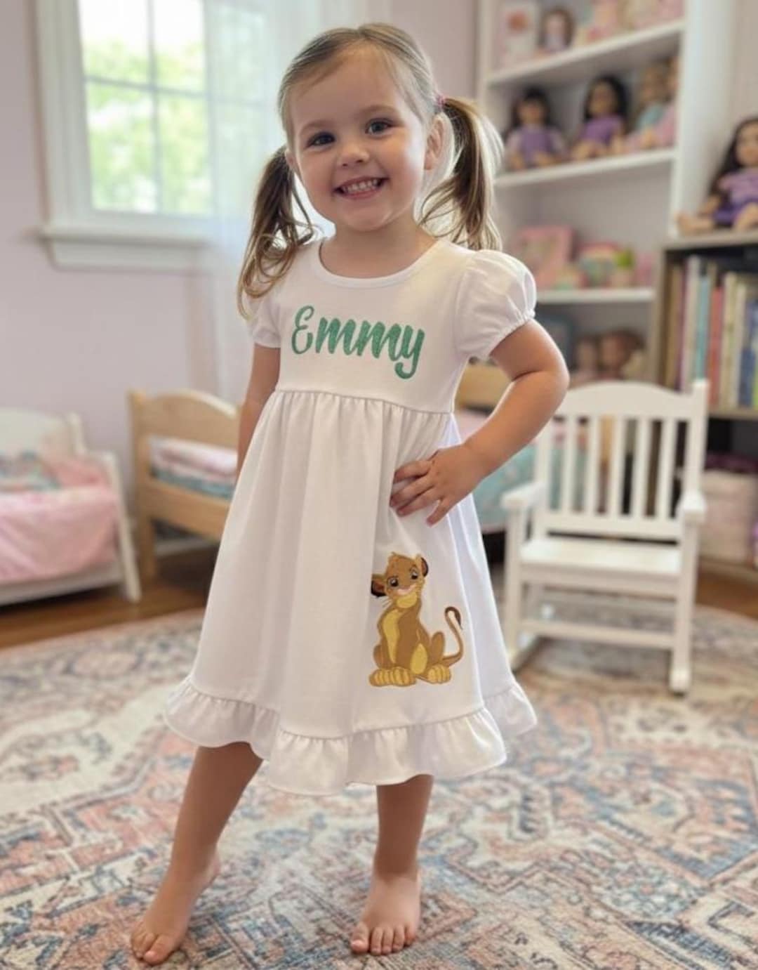 Lion King Personalized Dress - Girl Simba Cotton Knit Birthday Outfit ...