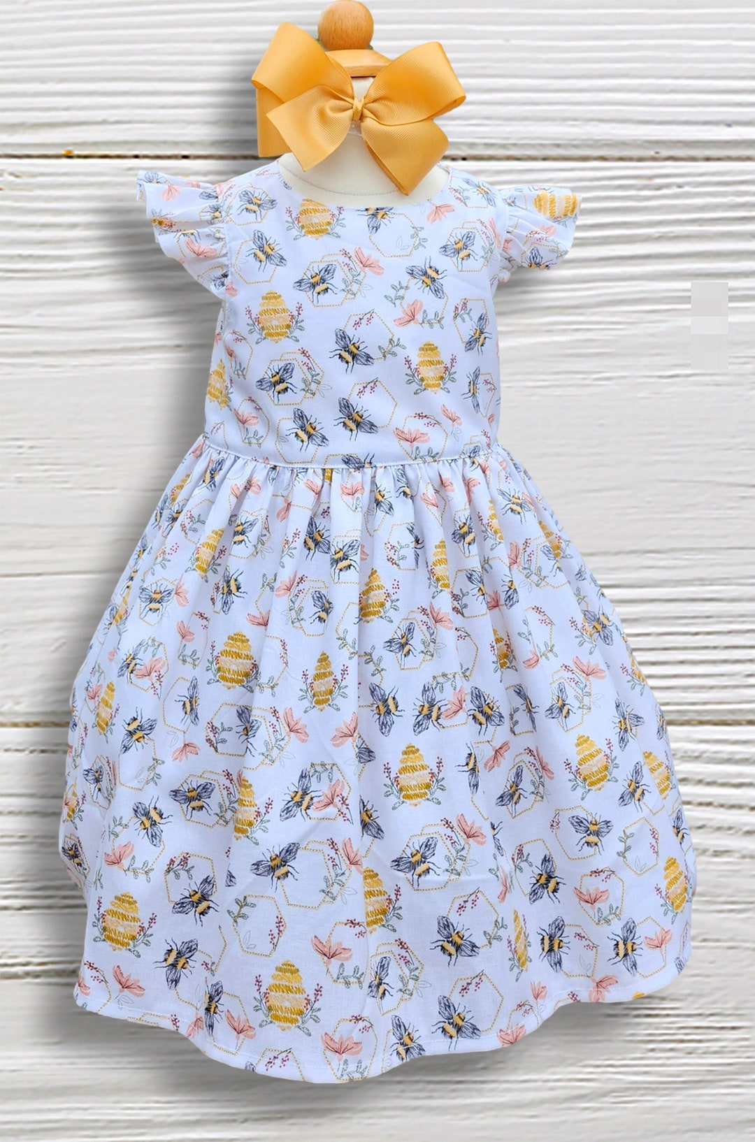 Bee Baby Girl Dress, Beehive Dress for Girls, Bee-tiful Honey Bee Theme ...