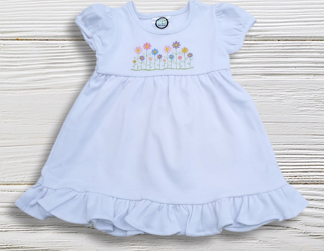 Floral Embroider Girl Dress, Birthday Girls Dress, Pullover Dress ...