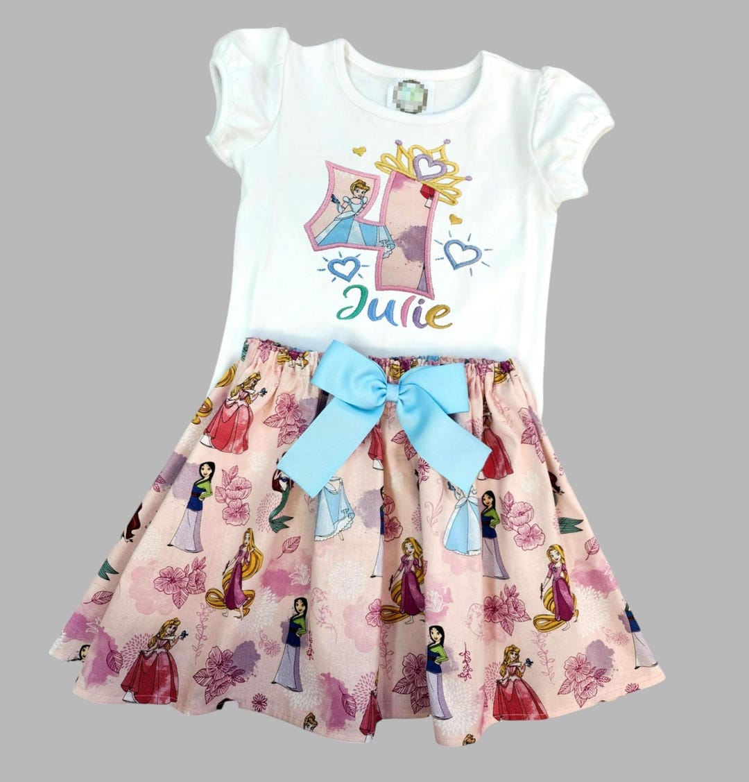Princess Crown Girls Outfit - Personalized Princess Skirt & Shirt ...