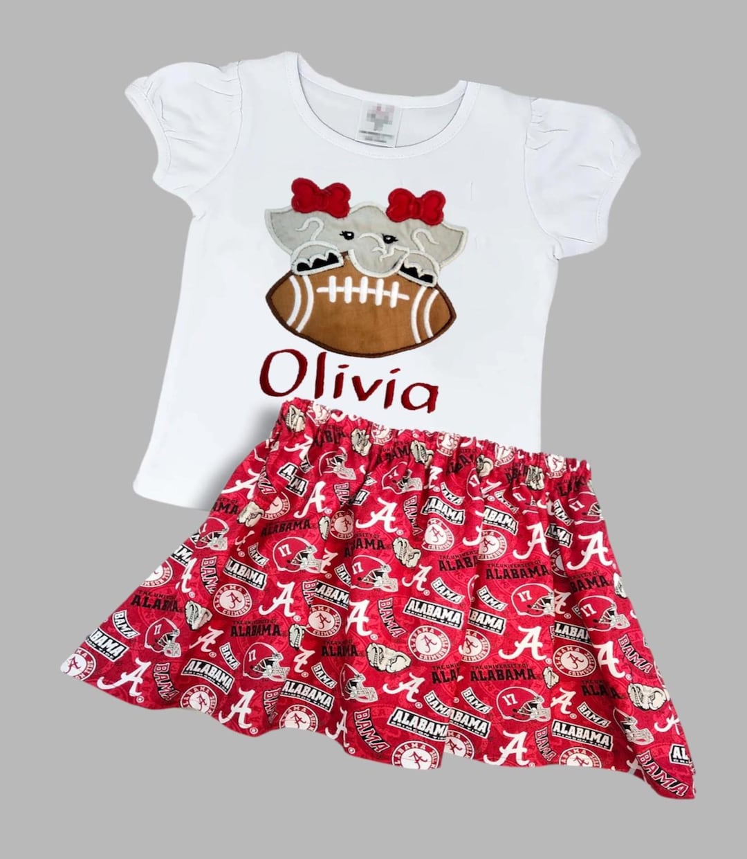 Alabama Game Day Outfit - Personalized Alabama Girls Outfit - Football ...