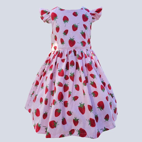 Birthday Pink Strawberry Dress - Etsy