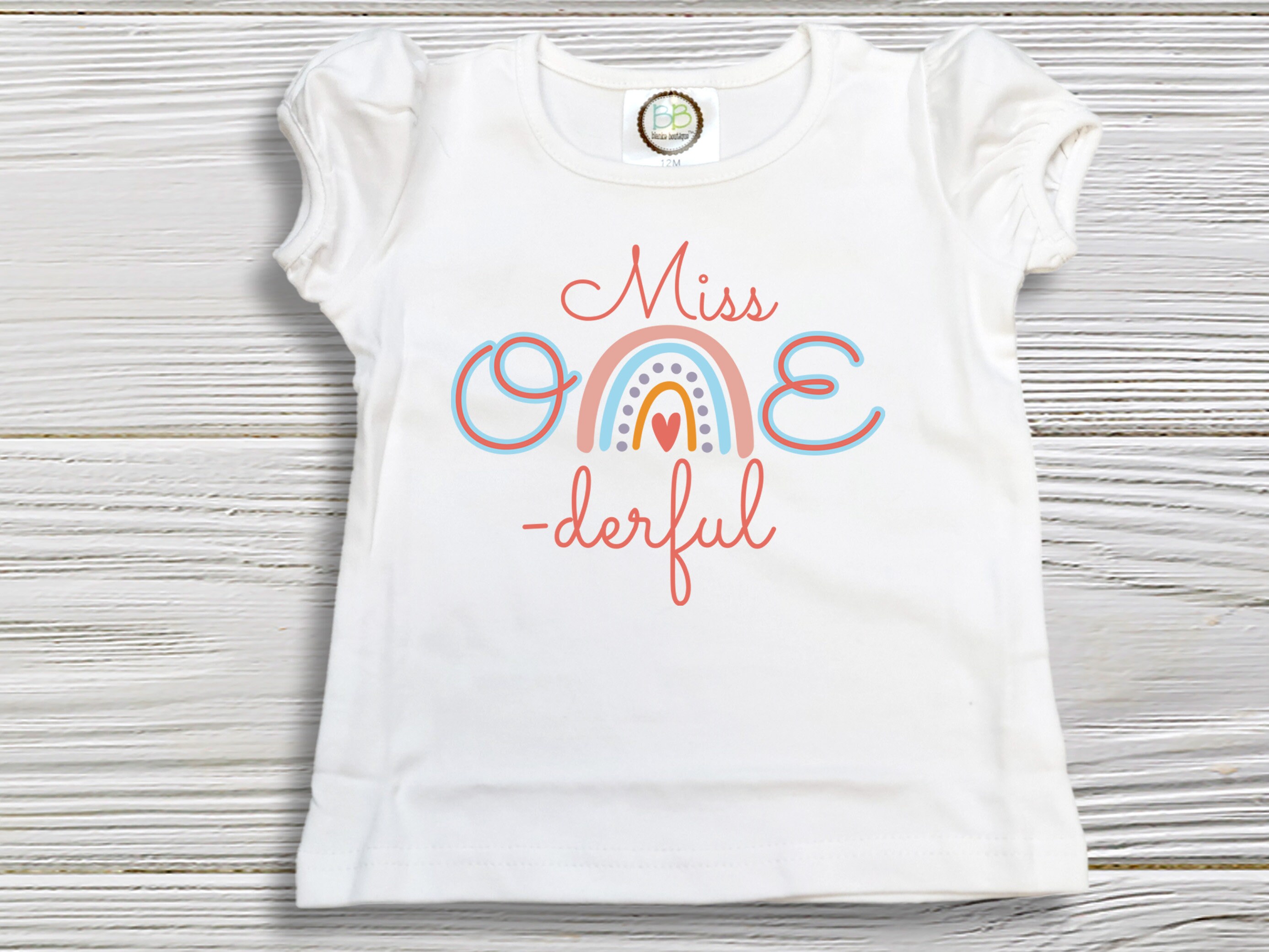 One Derful Girls Outfit, Rainbow Baby Girl Birthday Outfit, Wonderful ...