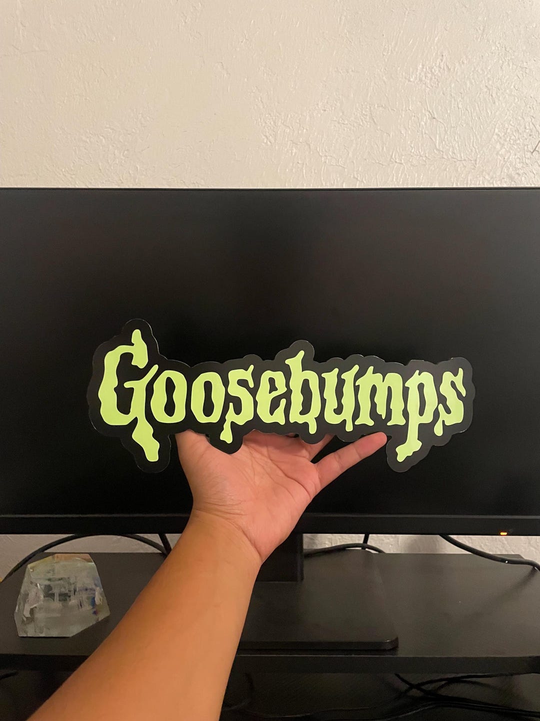Goosebumps Halloween Glow in the Dark Decor Sign - Etsy
