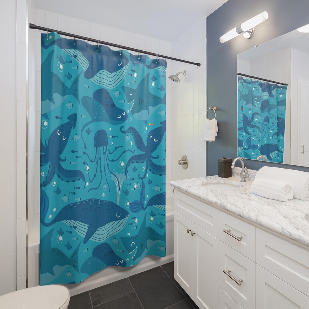 Finding Nemo Themed Shower Curtain Vibrant Ocean Design With Beloved ...