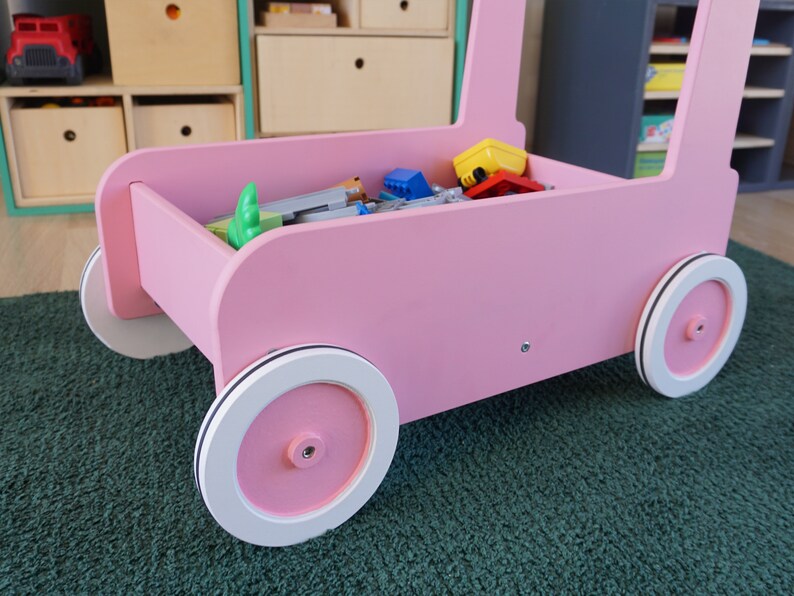 Wooden Car Pusher, Personalized Toy Box, Kids Toy Box, Gift for Kids ...