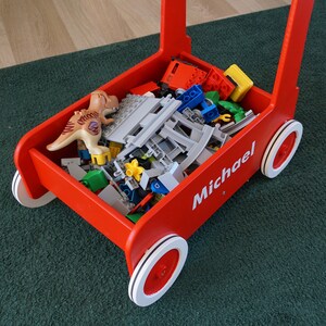 Wooden Car Pusher, Personalized Toy Box, Kids Toy Box, Gift for Kids ...