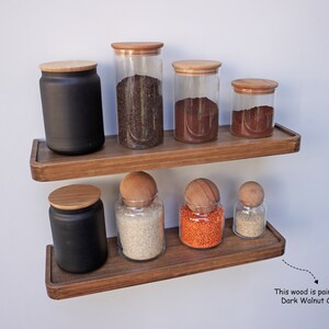 Wood Floating Shelves, Custom Size Floating Shelves With Brackets ...