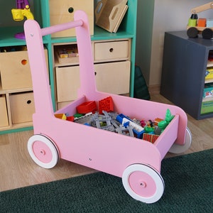 Wooden Car Pusher, Personalized Toy Box, Kids Toy Box, Gift for Kids ...