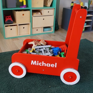 Wooden Car Pusher, Personalized Toy Box, Kids Toy Box, Gift for Kids ...