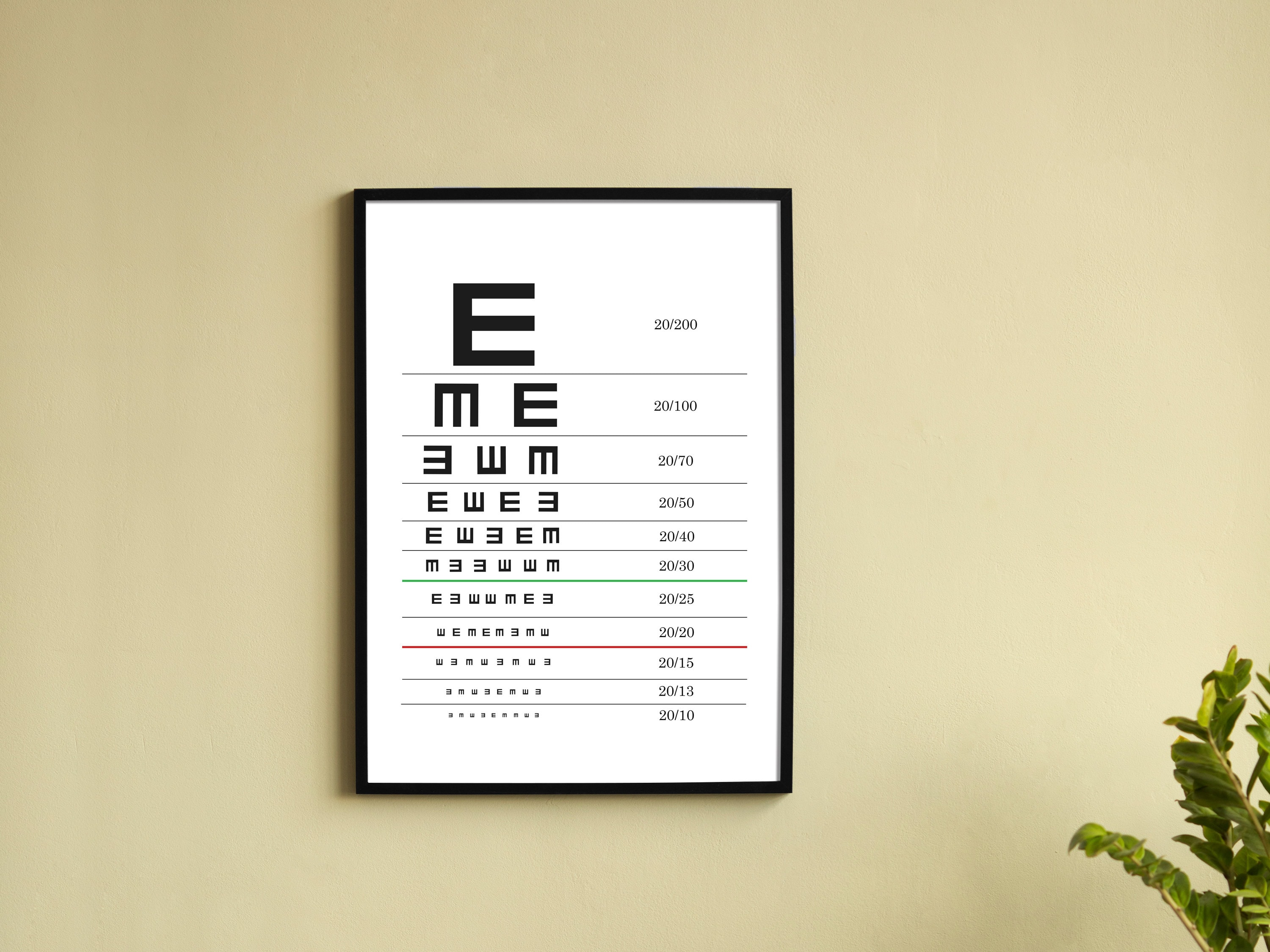 Pediatric Eye Chart Poster | Snellen Vision Test for Kids | Children's ...