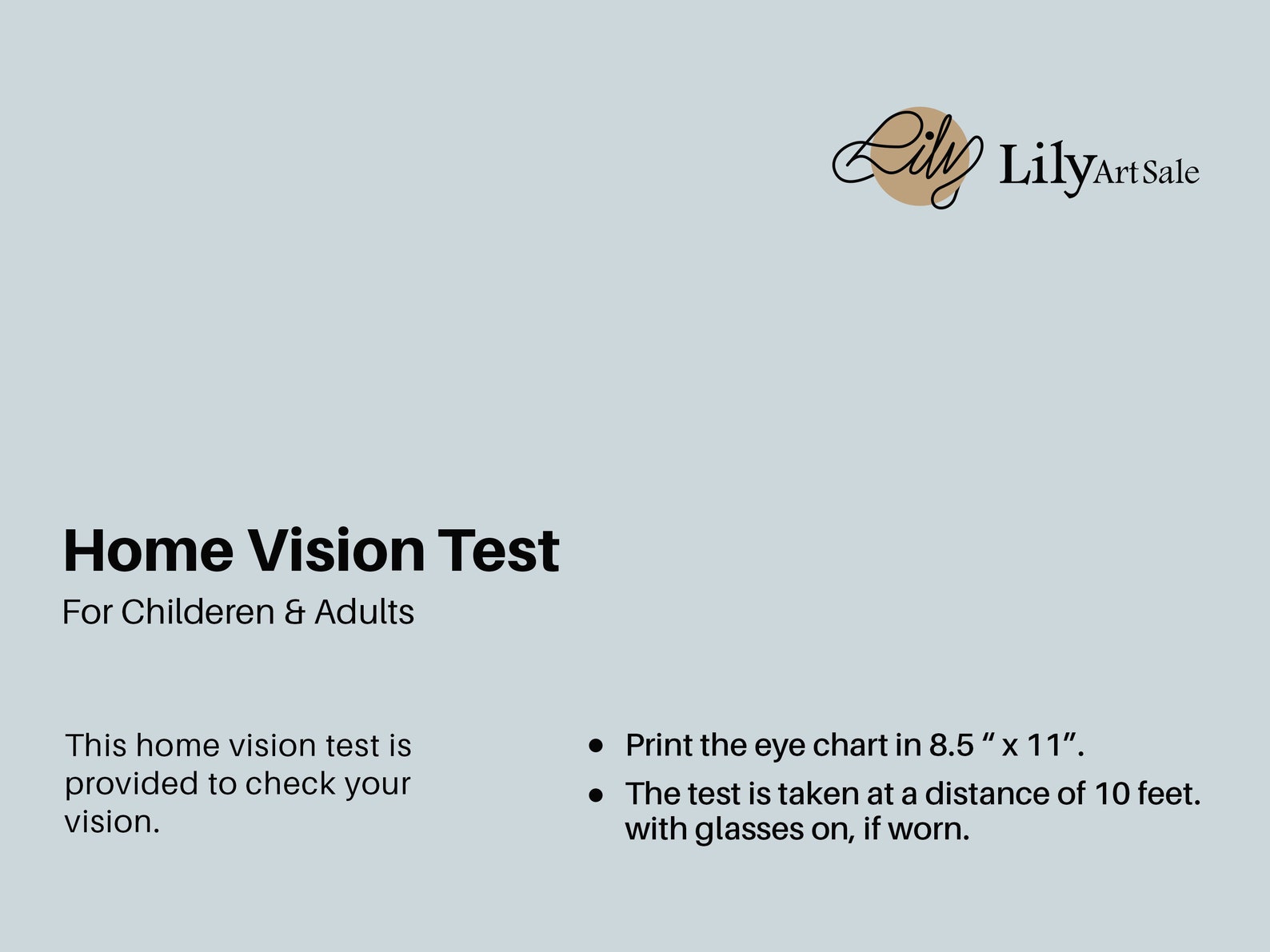 Pediatric Eye Chart Poster, Vision Chart, Visual Acuity Test, Snellen ...