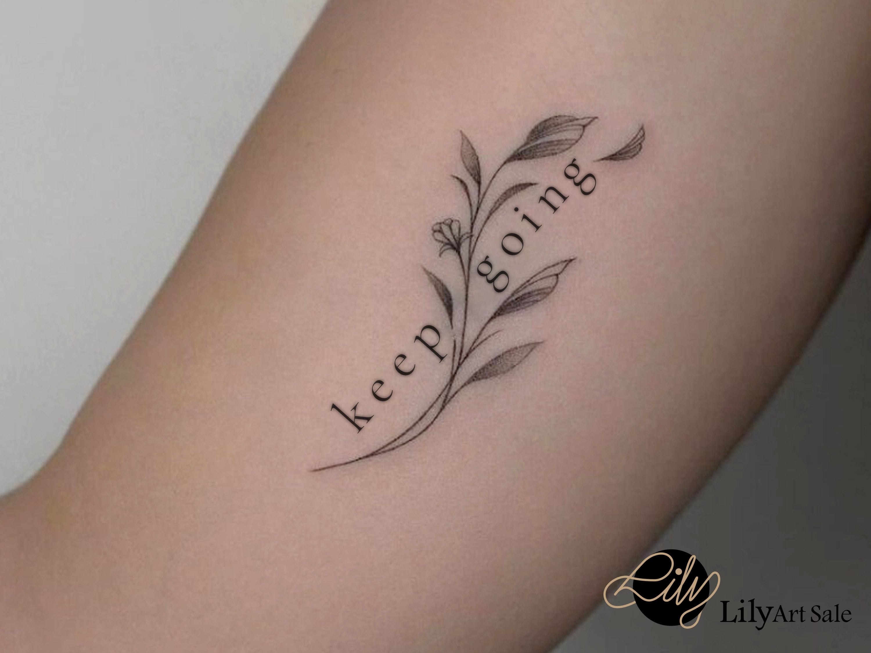 Floral Words Tattoo Design Collection, Flash Tattoo Design Sheet ...