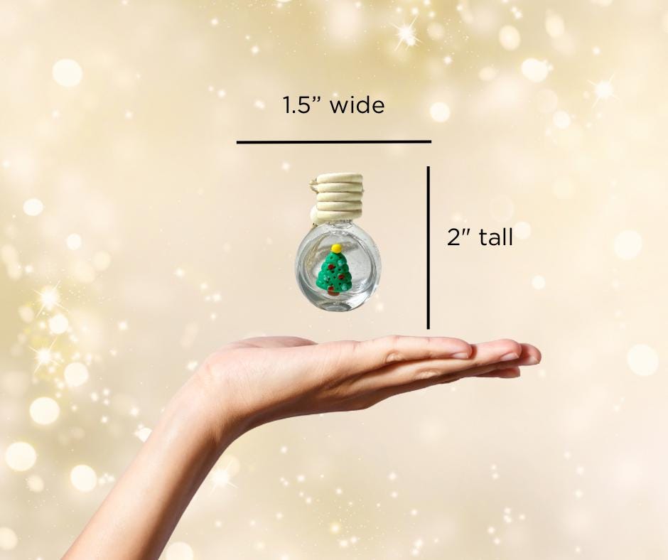 Miniature Snow Globe Santa Claus, Reindeer & Christmas Tree Scented Car ...