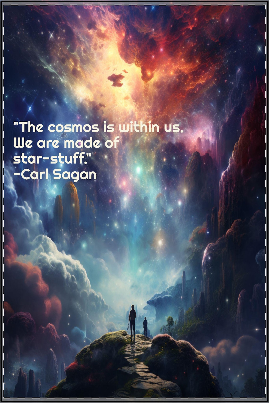Satin Posters, Space Poster, Inspirational Quote Print, Celestial Wall ...