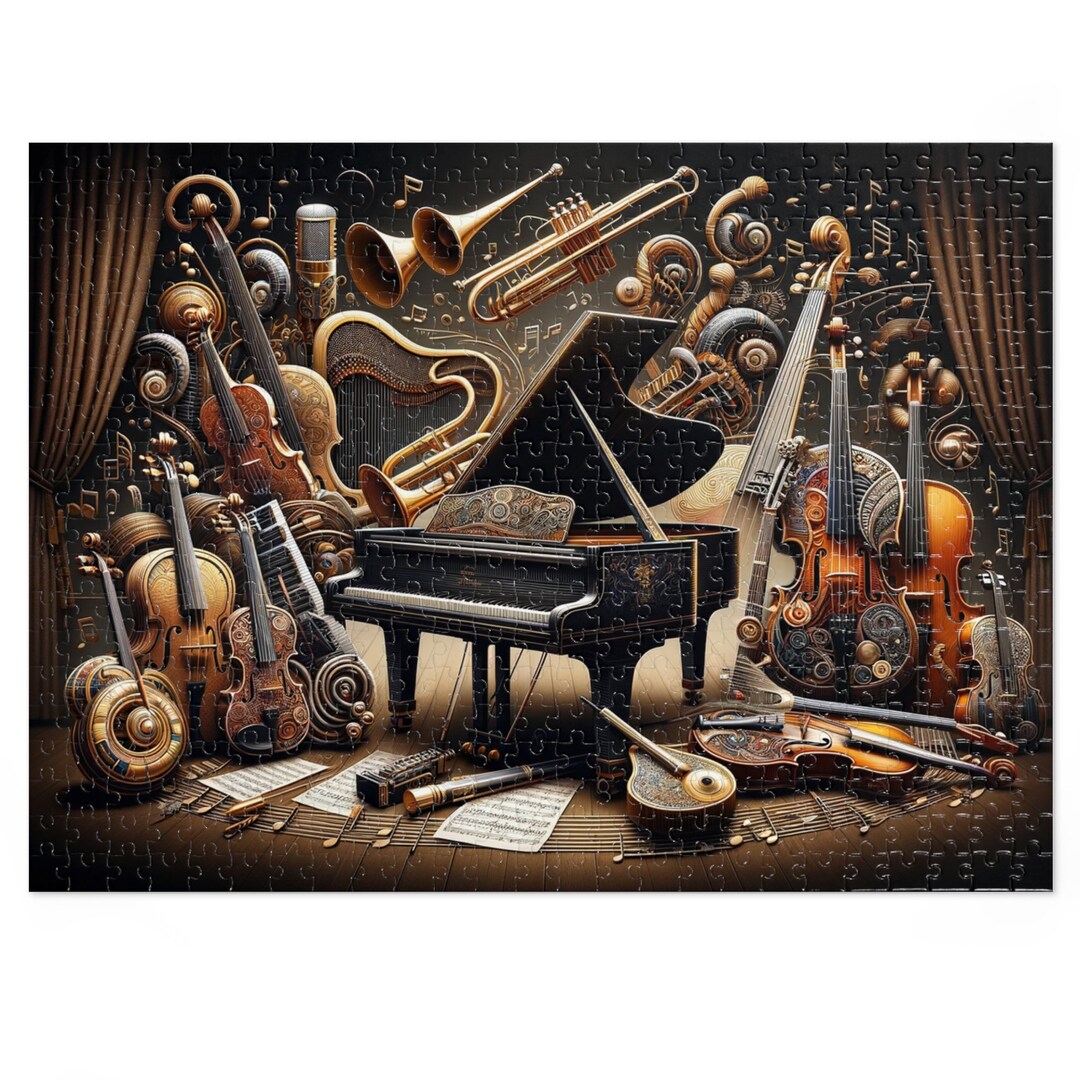 Symphony of Instruments Artisanal Jigsaw Puzzle 252, 500,1000-piece - Etsy